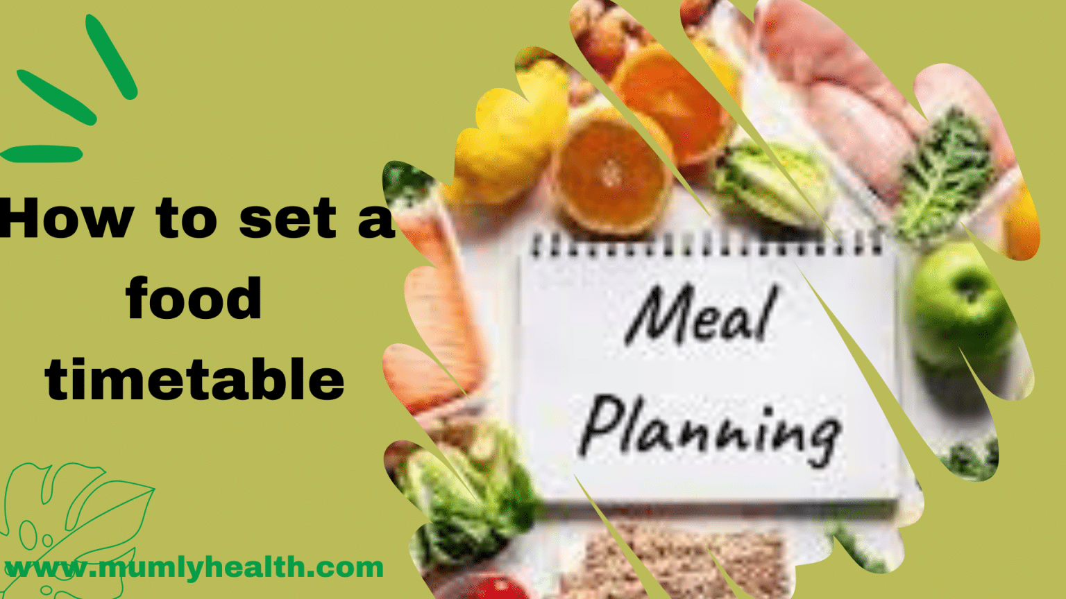 Setting A Food Timetable setting-a-food-timetable